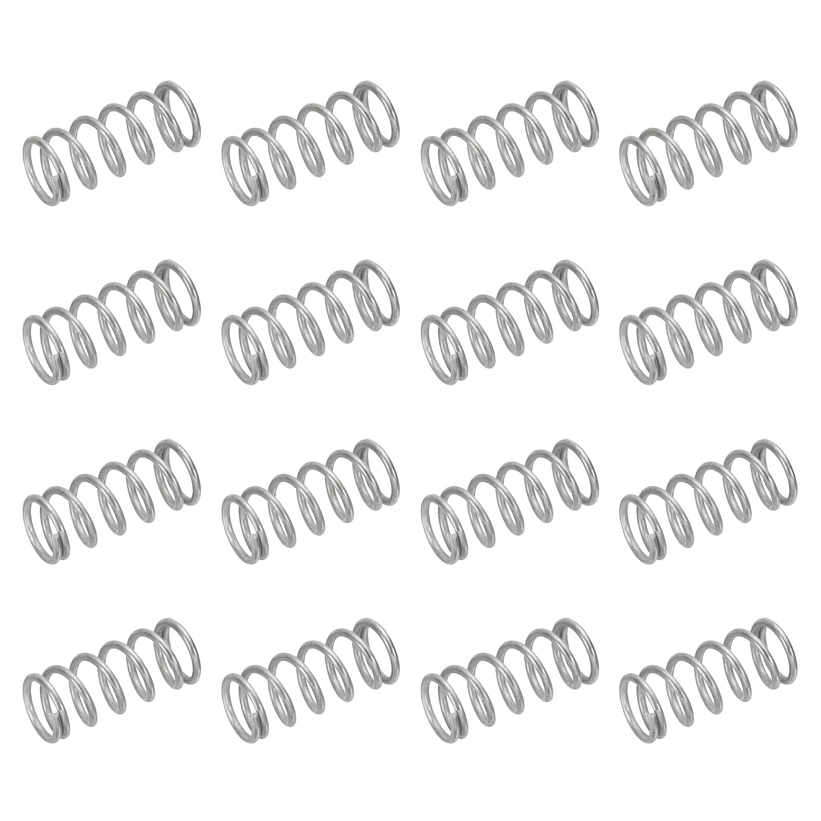 50 Pack 304 Stainless Steel Compression Springs, 0.8mm x 7mm x 15mm ...