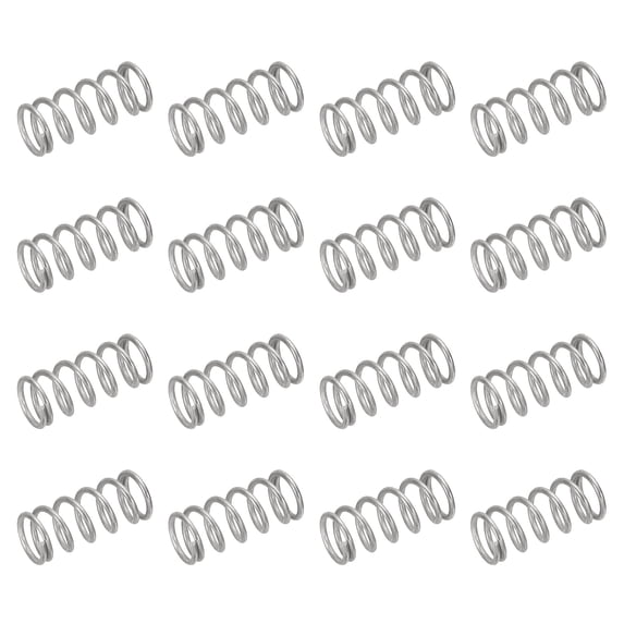 50 Pack 304 Stainless Steel Compression Springs, 0.8mm x 7mm x 15mm ...