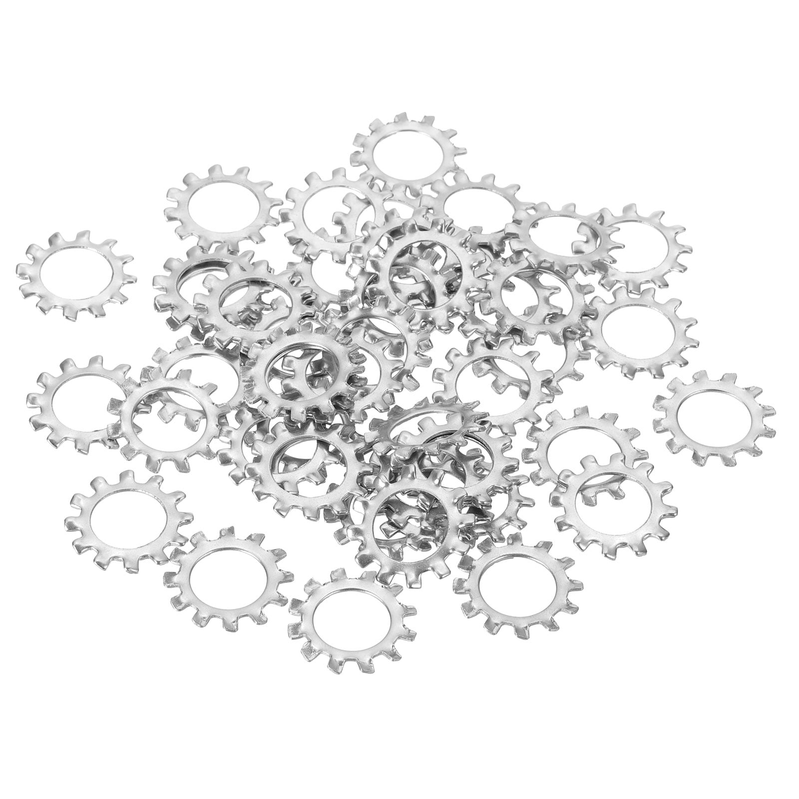 50 Pack 304 Stainless Steel External Tooth Lock Washers, M12 Star ...