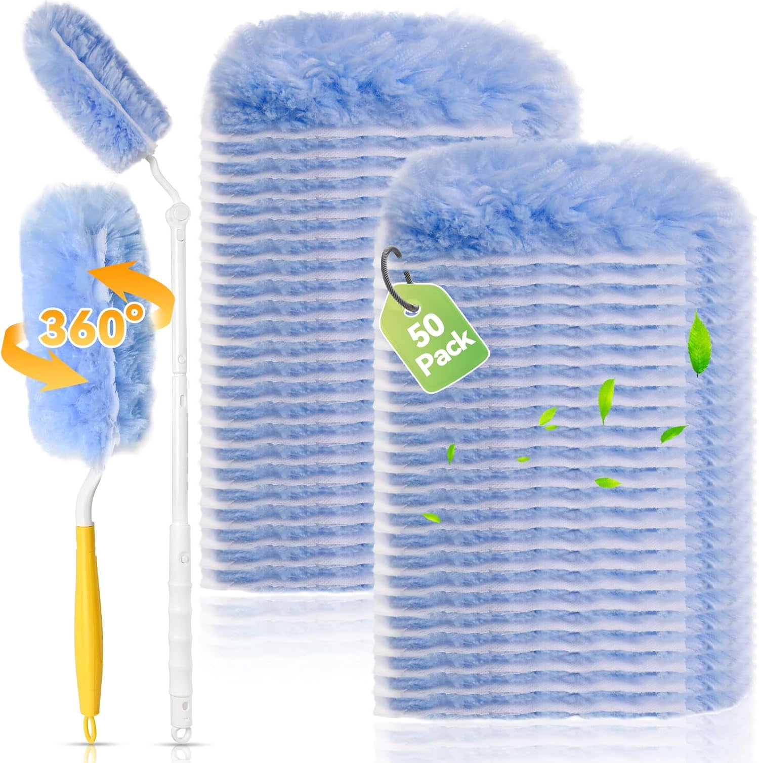 50 Pack 360? Dusters Refills Compatible with Duster Handles Models ...
