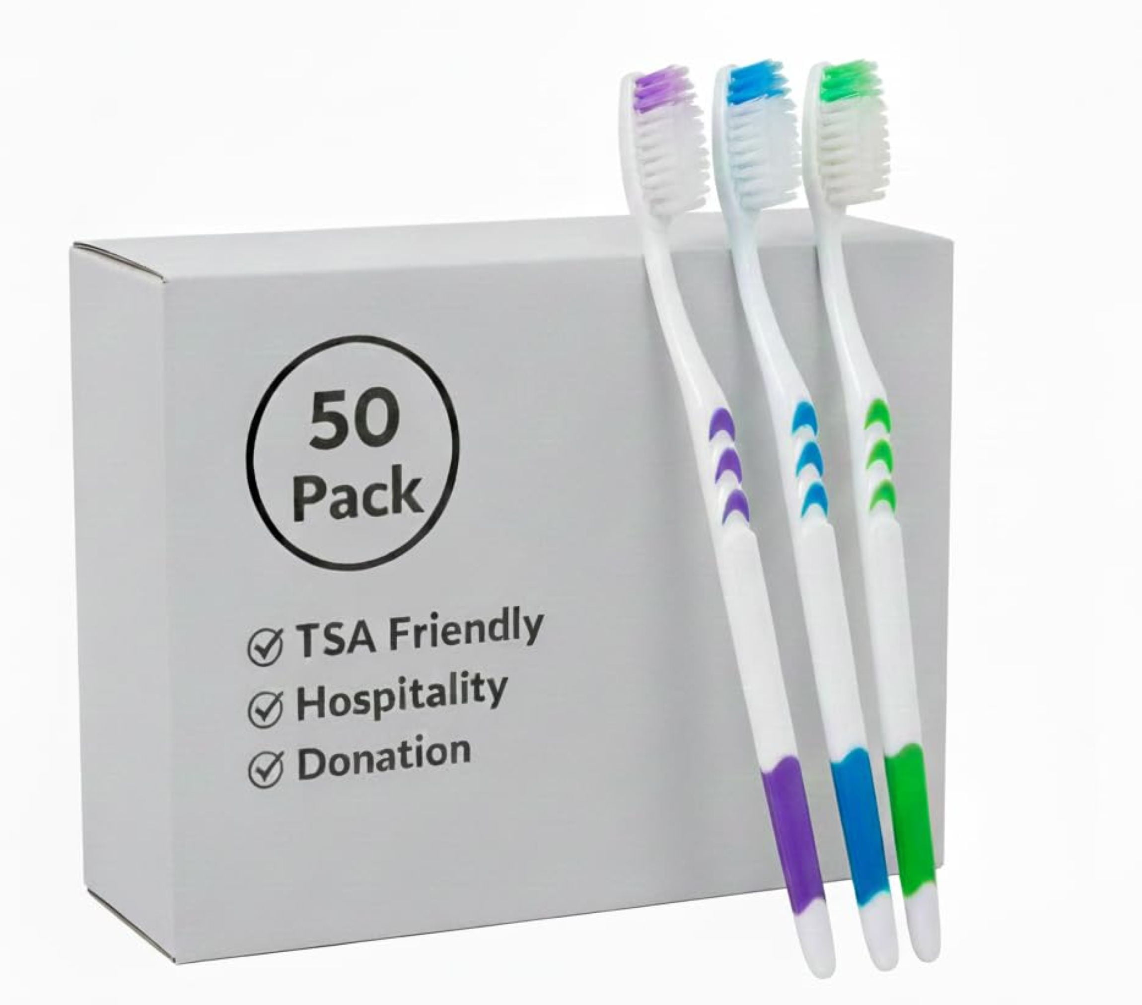 50 Pack 39 Soft Bristle Head Toothbrushes in Assorted Colors ...