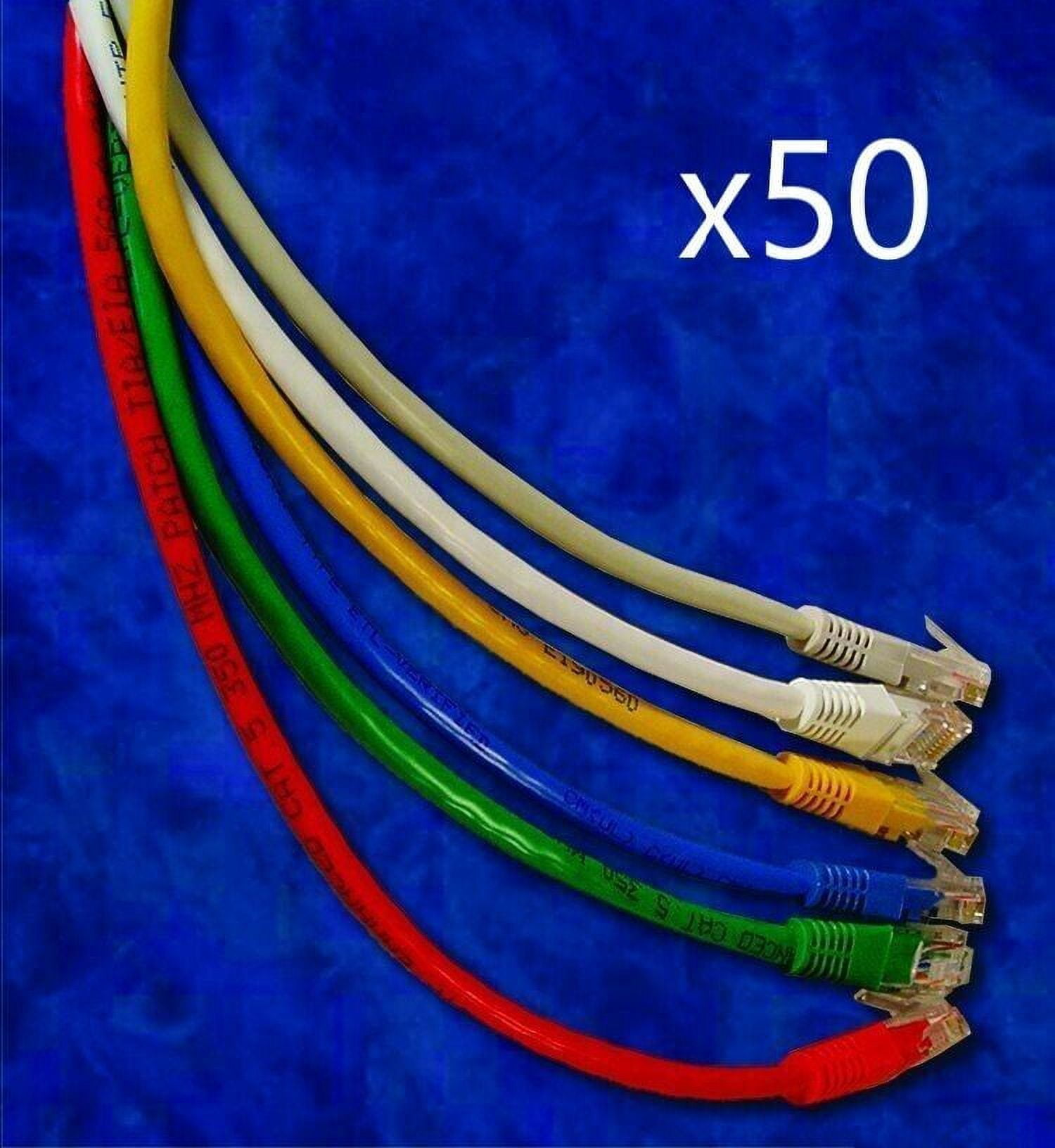 50 Pack - 3ft CAT6 Ethernet Network LAN Router Patch Cable Cord - Pick ...
