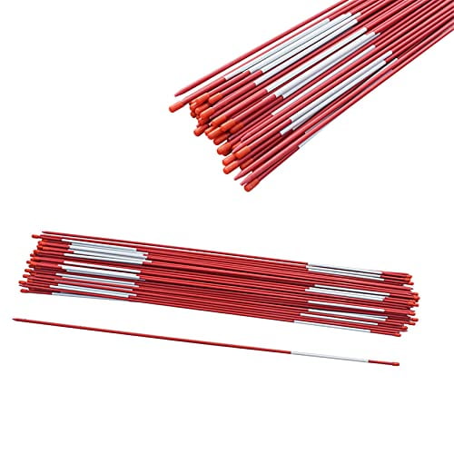 50-Pack 48 Inch Driveway Markers Pole Red Reflective Markers Snow ...