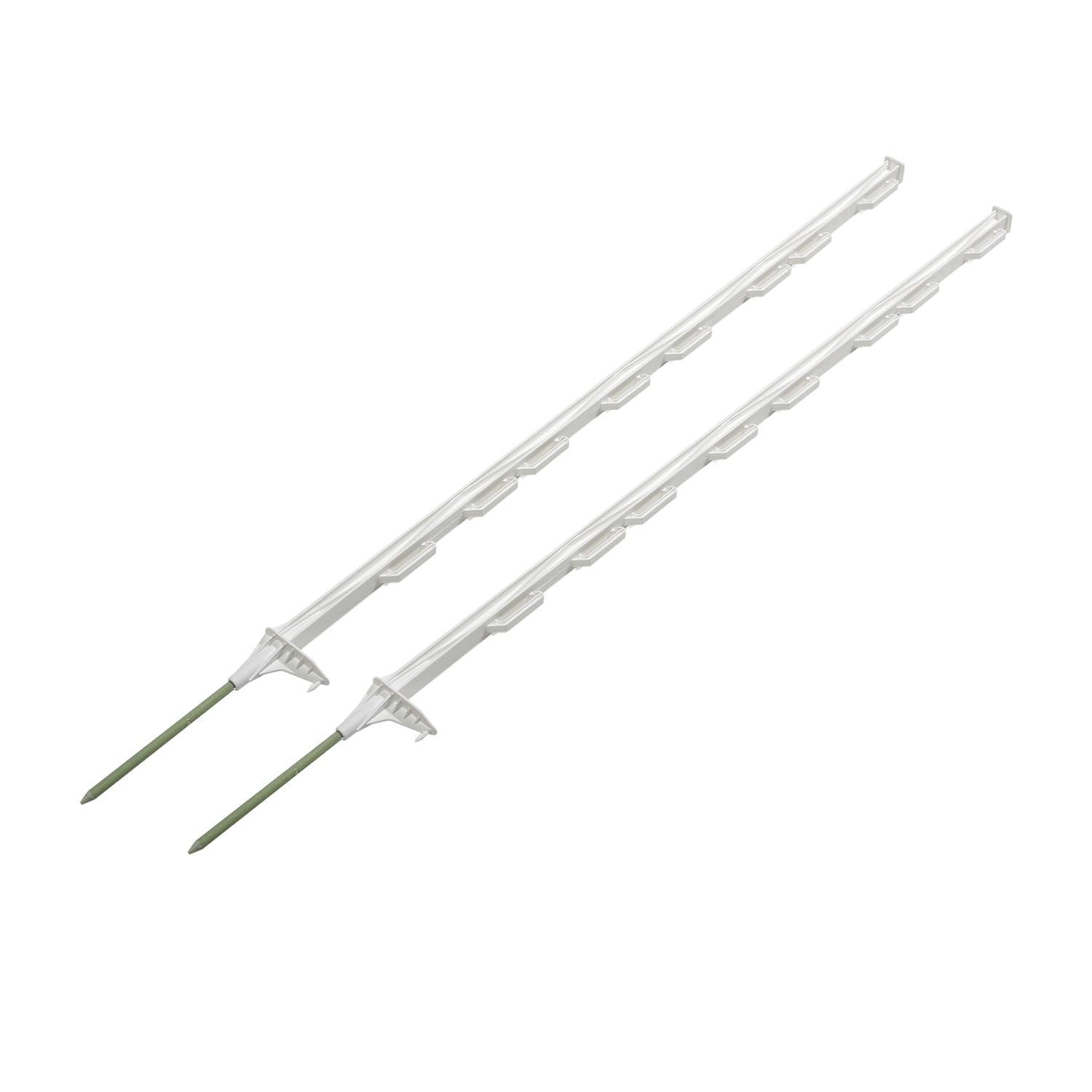 50-Pack 48" Step-in Posts with Clips – Reinforced Poly with Galvanized ...