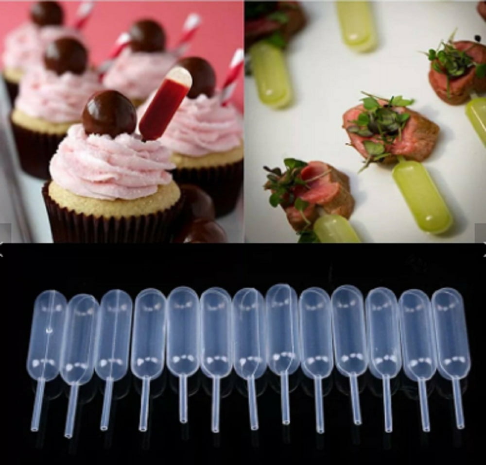 TIKA 50-Pack Mini 4ml Plastic Squeeze Transfer Pipettes for Party ...