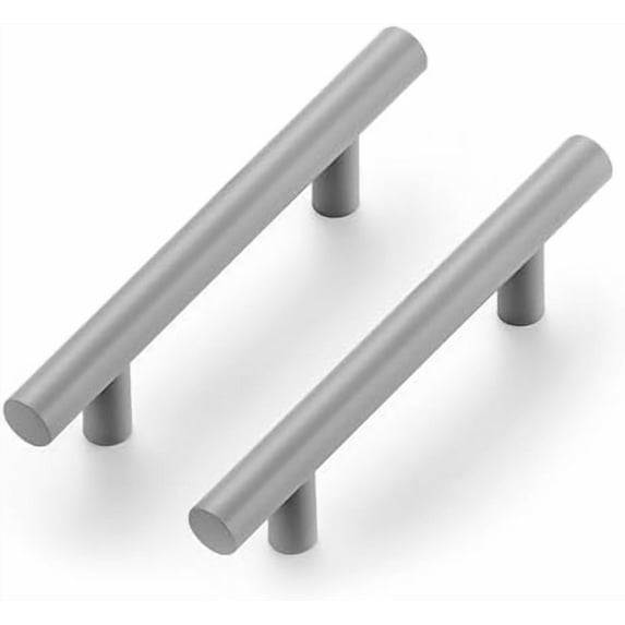 50 Pack | 5 Inch Cabinet Pulls Grey Stainless Steel Kitchen Drawer ...