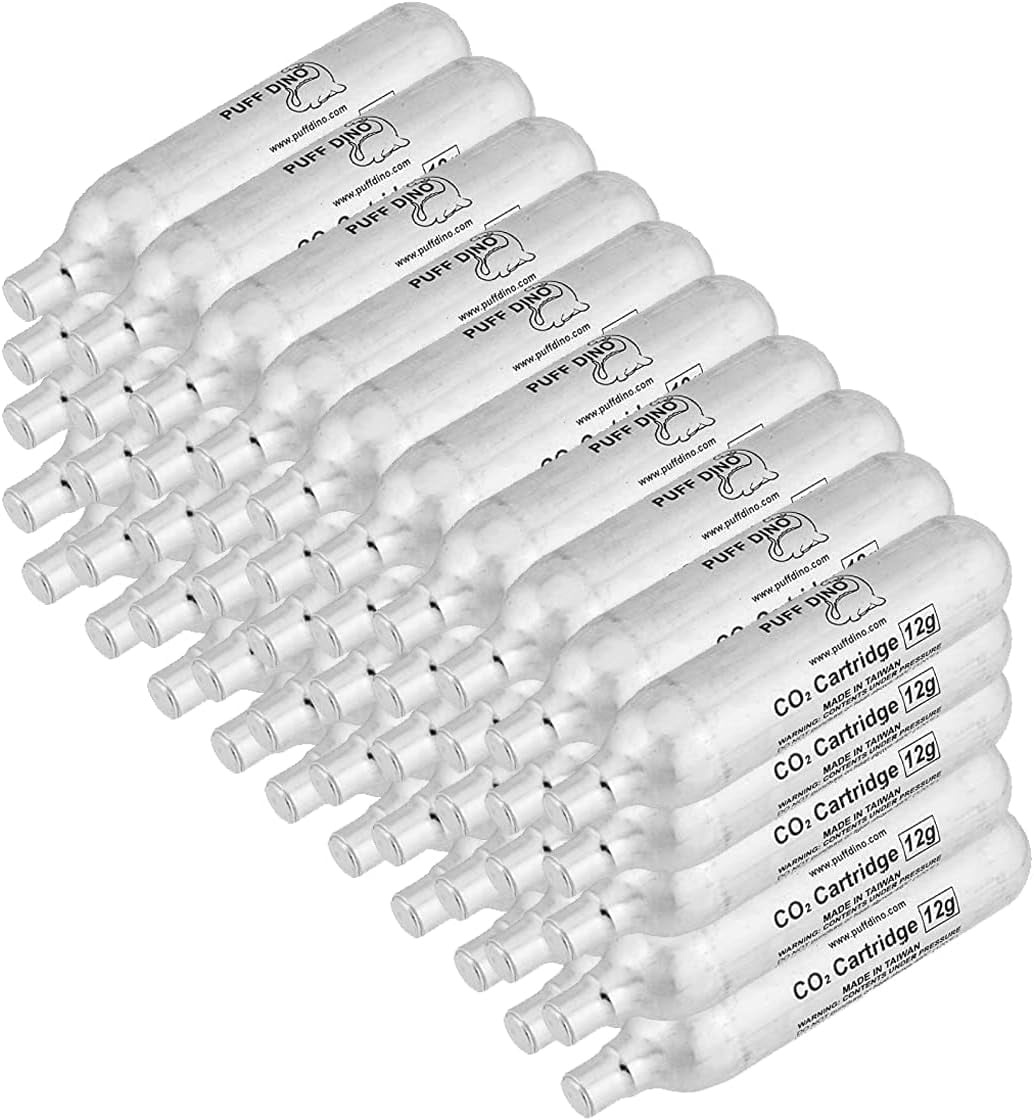 50 Pack (50 Counts) High Grade 12 Gram CO2 Airsoft Cylinder 12g CO2 Cartridge CO2 Tank 50 Pack ...