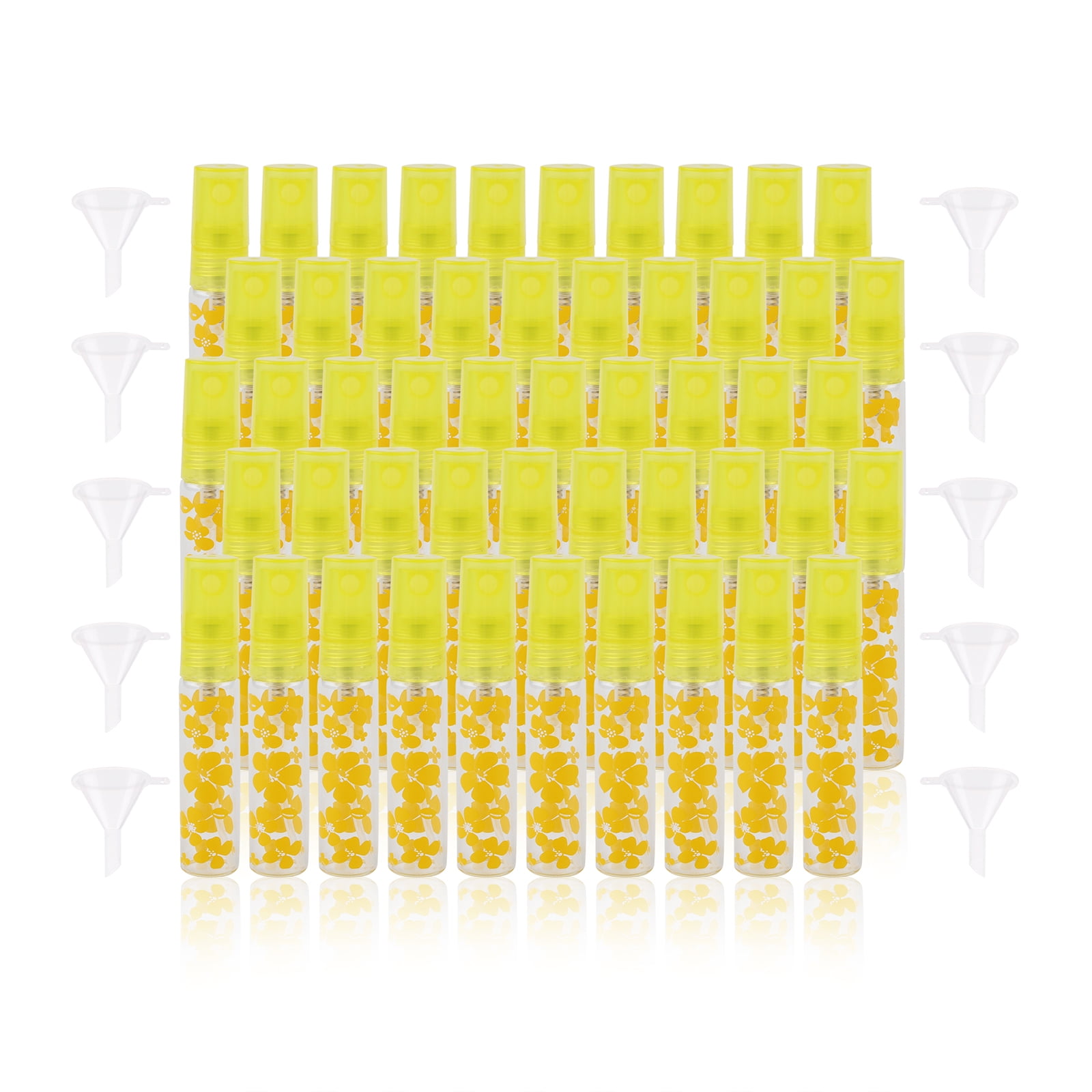 50 Pack 5ml Glass Spray Bottles Empty Refillable Fragrance Sample ...