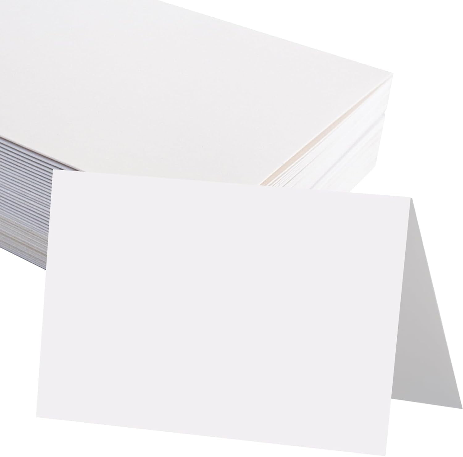 50 Pack 5x7 Blank Cardstock Paper, White Card Stock Bulk, Thick Folded ...