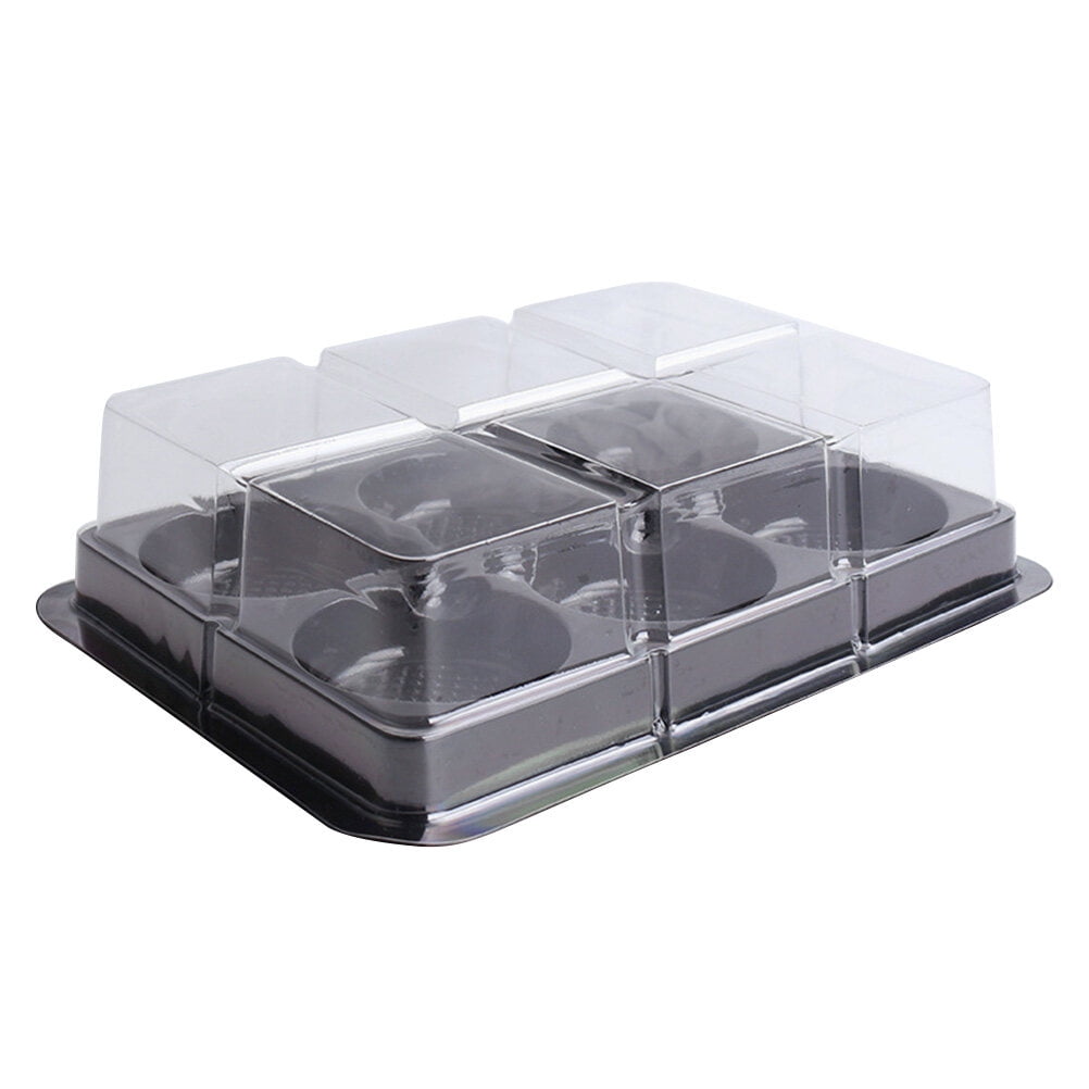 UEETEK Mochi Containers Multi 50Pcs 7Inch Square Plastic Food Packaging ...