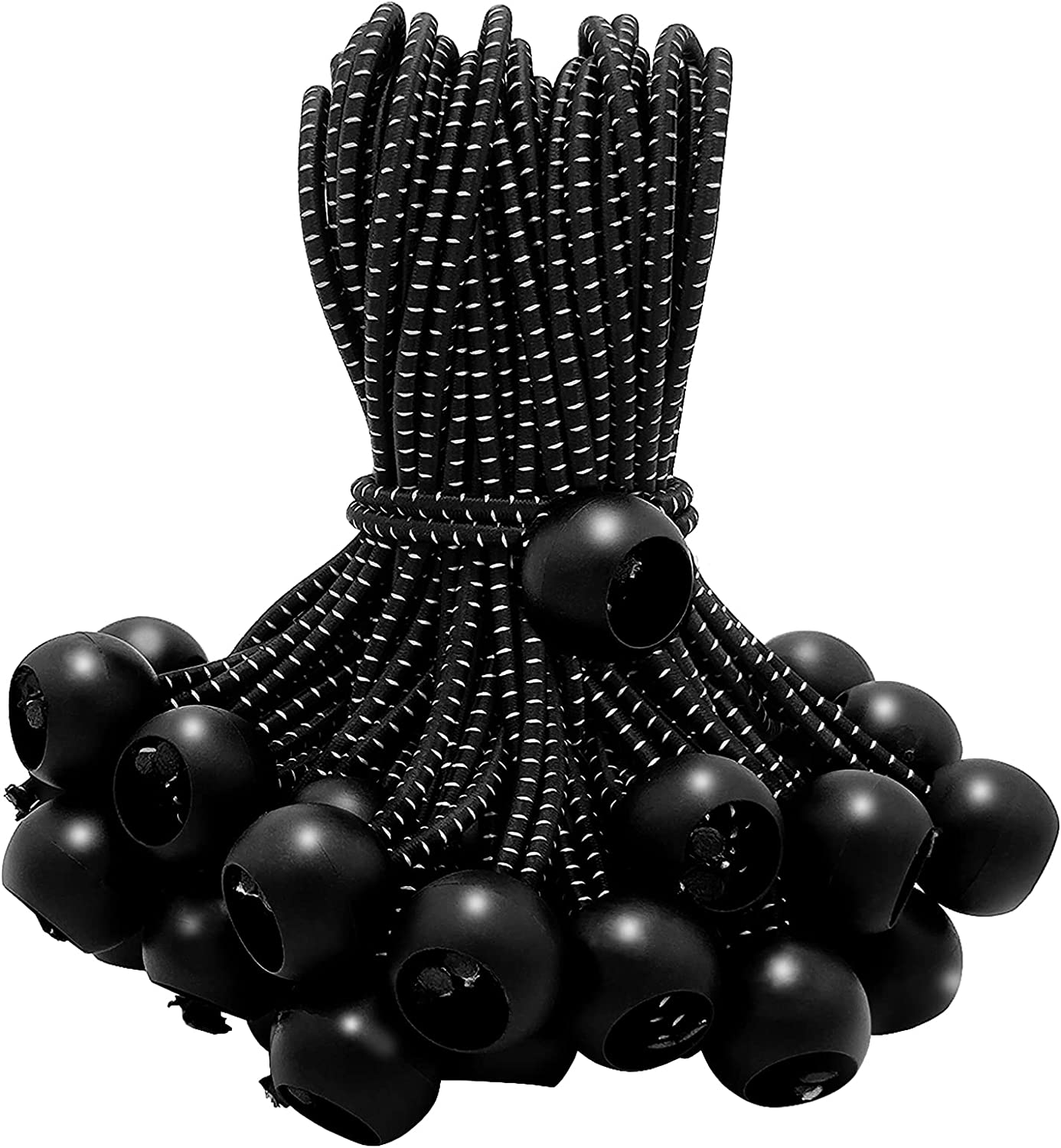 50 Pack 6 Inch Bungee Cords，Bungee Balls, Bungee Cords with Balls ...