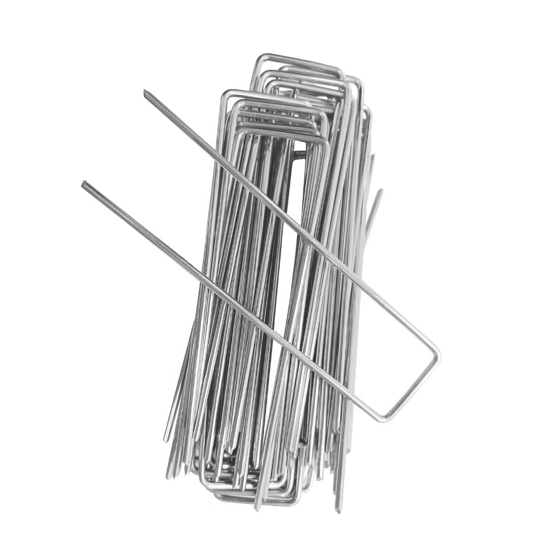 50 Pack 6 Inch Landscape Staples Galvanized Landscape Fabric Staples ...