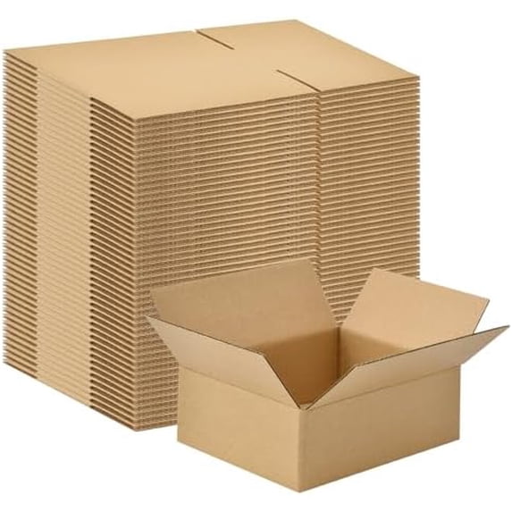 50 Pack 6x4x2 inches Small Shipping Boxes Brown Corrugated Cardboard ...