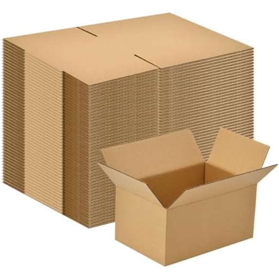 50 Pack 6x4x3 inches Small Shipping Boxes Brown Corrugated Cardboard ...
