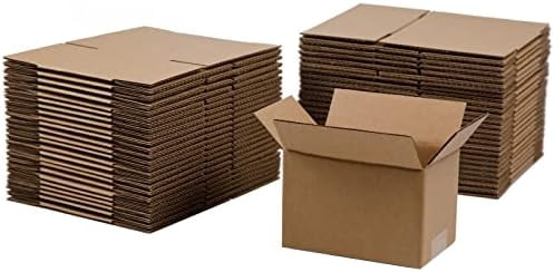 50 Pack 6x4x4 Inches Shipping Boxes, Small Corrugated Cardboard Boxes ...