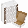50 Pack 7x5x2 Small Shipping Boxes, White Corrugated Cardboard ...