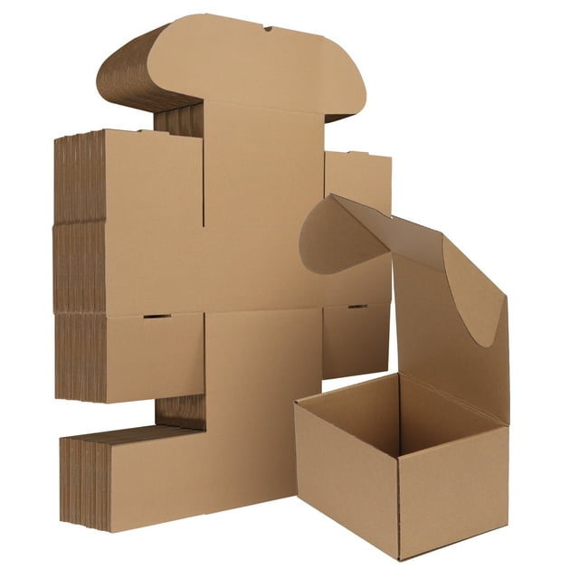 50 Pack Kraft 7x5x4 Shipping Boxes, Recyclable Mailers for Packaging ...