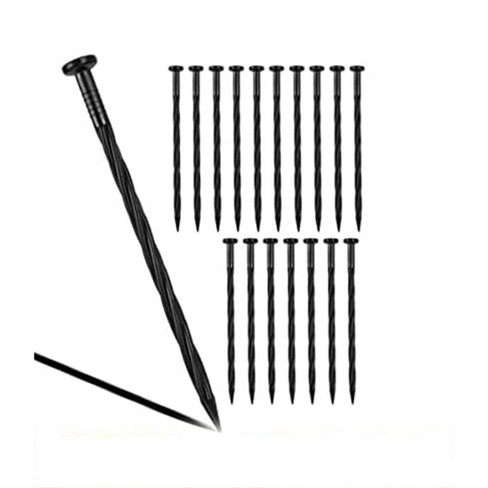 50-Pack 8 in. Plastic Landscape Edging Spikes for Garden and Turf ...