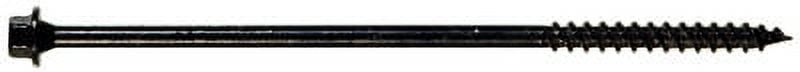 50 Pack 8" x 1/4" Tite Black Ceramic Exterior Timber Tite Screws Type ...