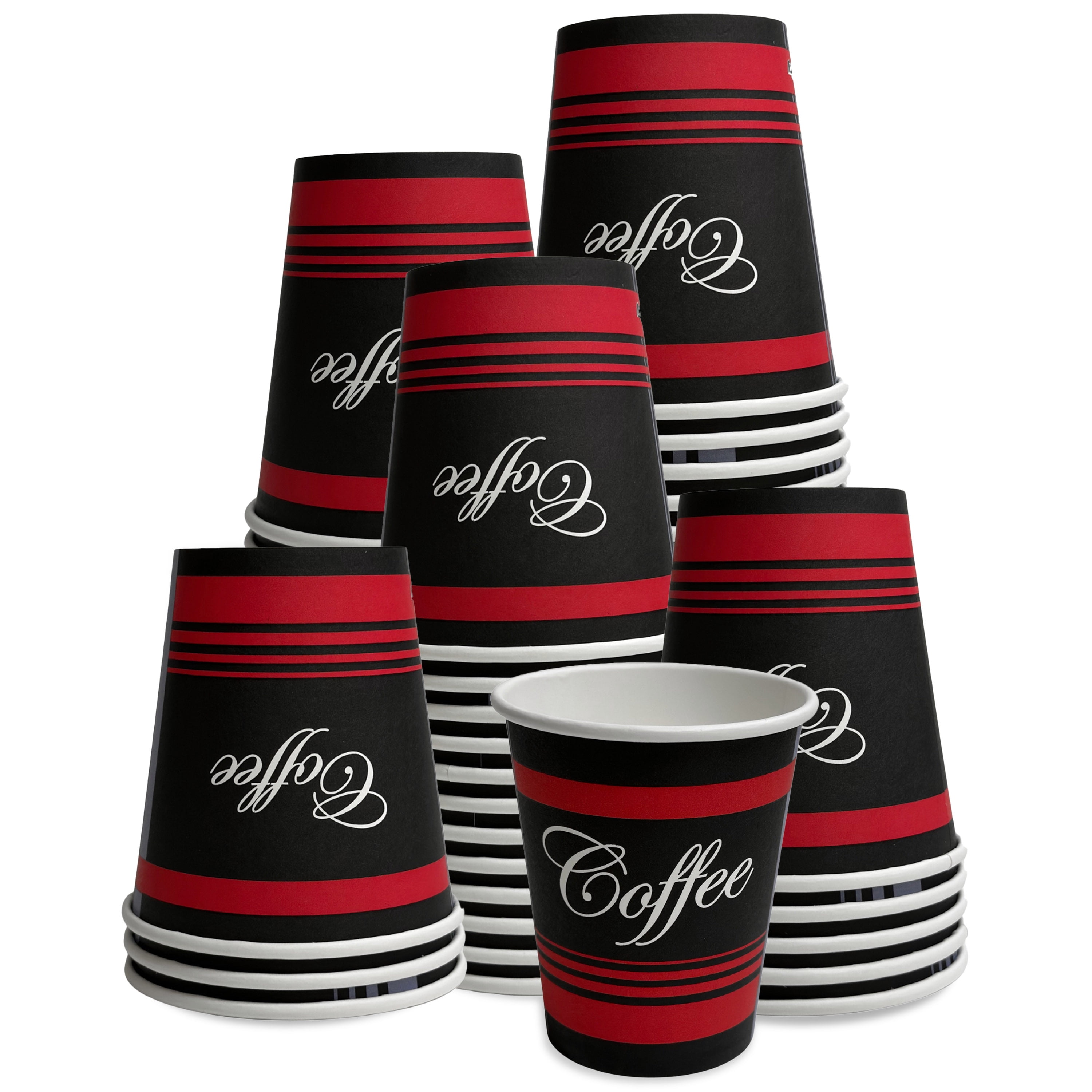 [50 Pack] 8oz Restaurant Grade Paper Coffee Cups by EcoQuality ...