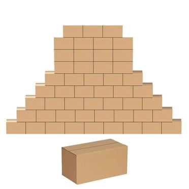 MEBRUDY 40 Pack 10x4x4 inches Brown Shipping Boxes Corrugated Cardboard ...