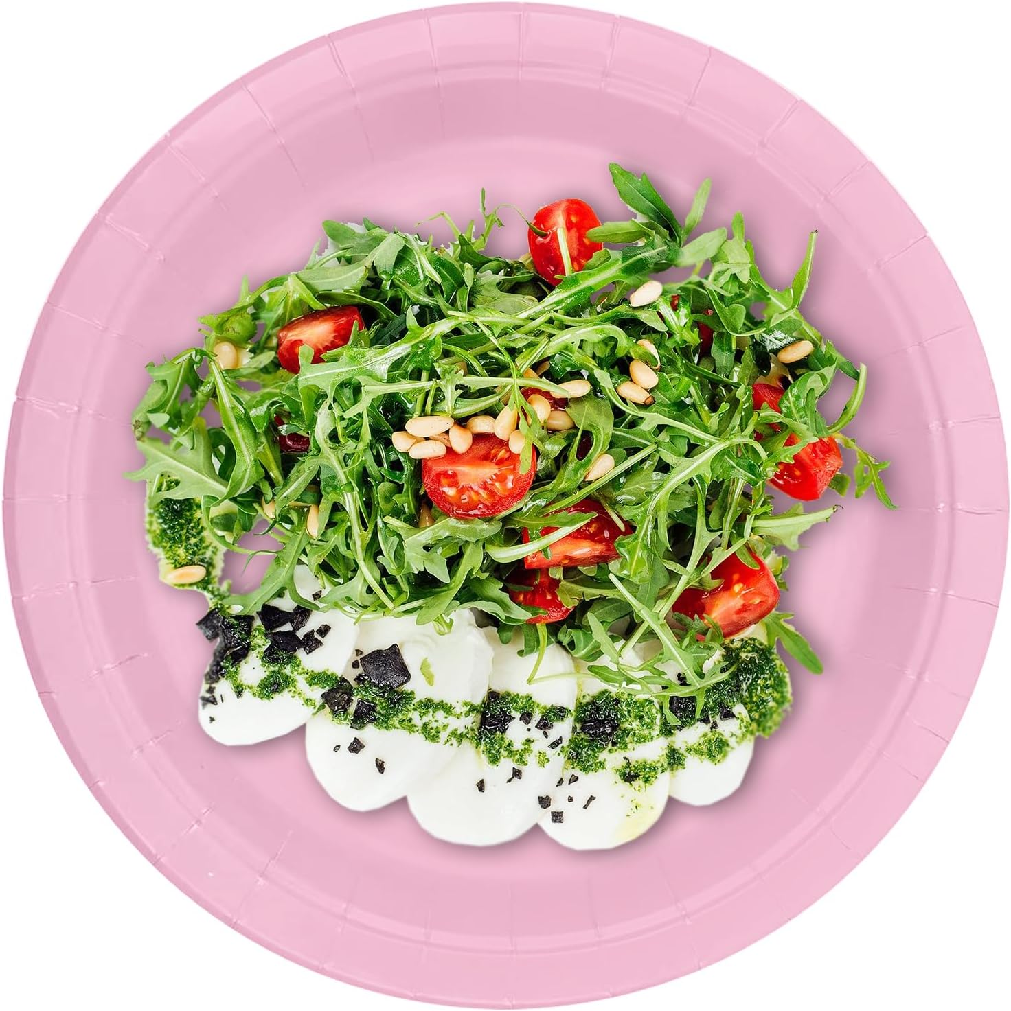 50 Pack, 9-Inch Classic Pink Paper Plates - Perfect for Appetizers ...