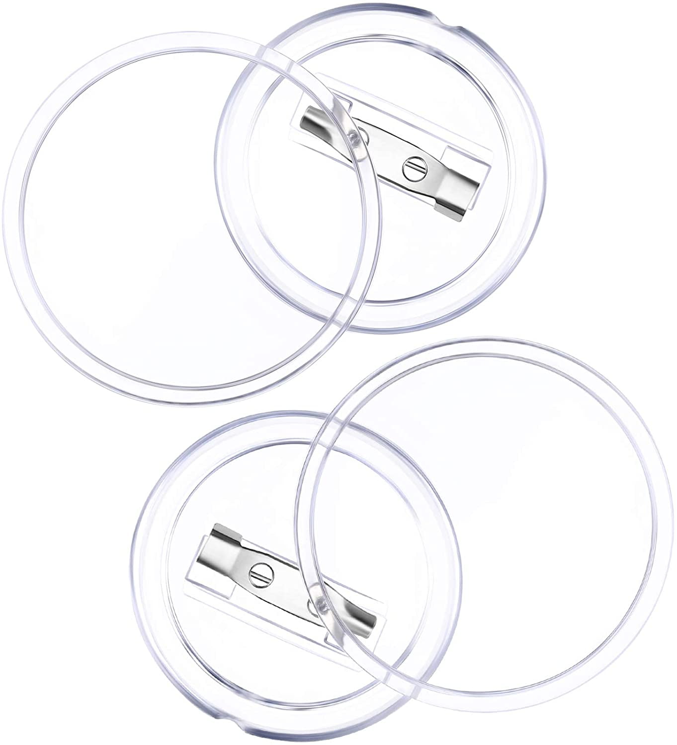 50 Pack Acrylic Button Pins Badge Clear Button Pins Custom Button Pins ...