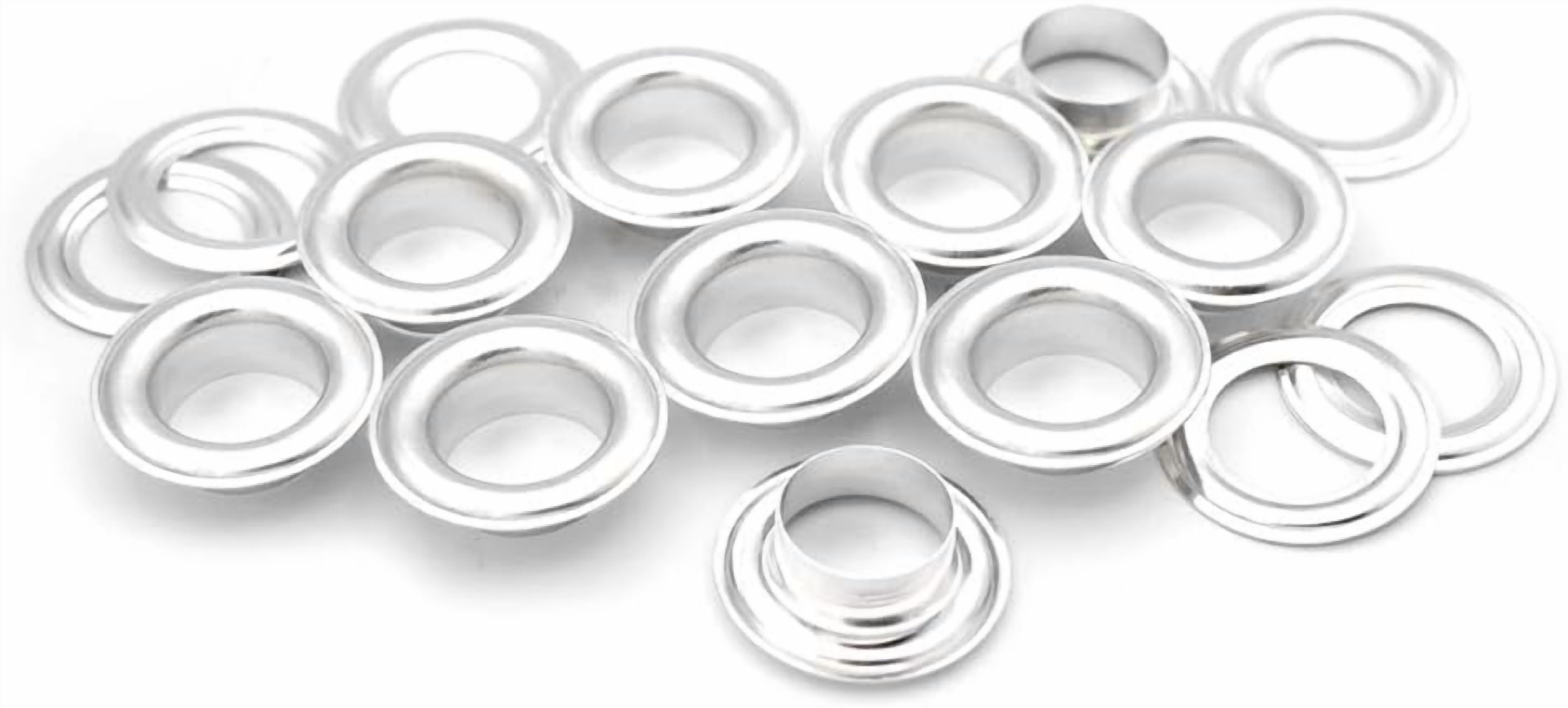 50 Pack Aluminium Grommets Eyelets with Washers for Shoes, Bead Cores ...