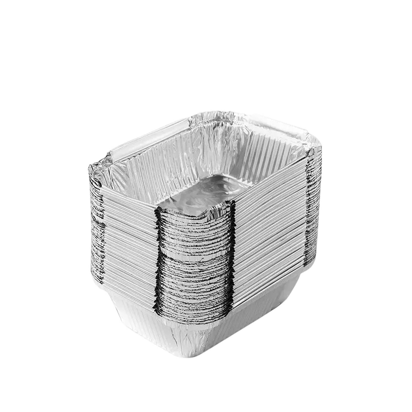 50 Pack Aluminum Mini Loaf Baking Pans, Heavy Duty Disposable Loaf Pans ...