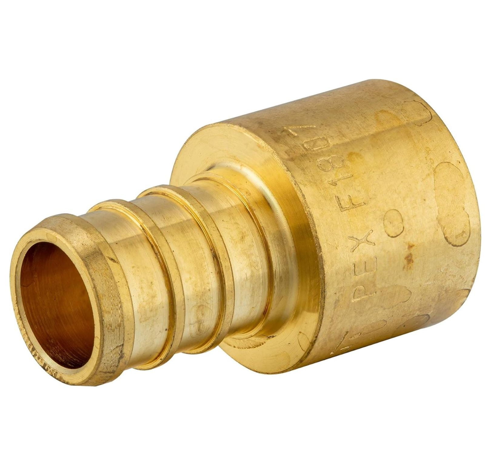 50-Pack Barb Crimp Pex 1/2" x 1/2" Female Sweat Copper Adapter (Over Copper Tube) Brass Fitting ...