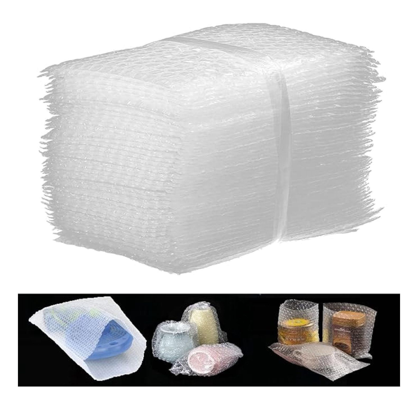 50 Pack Big Clear Bubble Out Bags, 12" x 16" Double Cushioned Packing ...