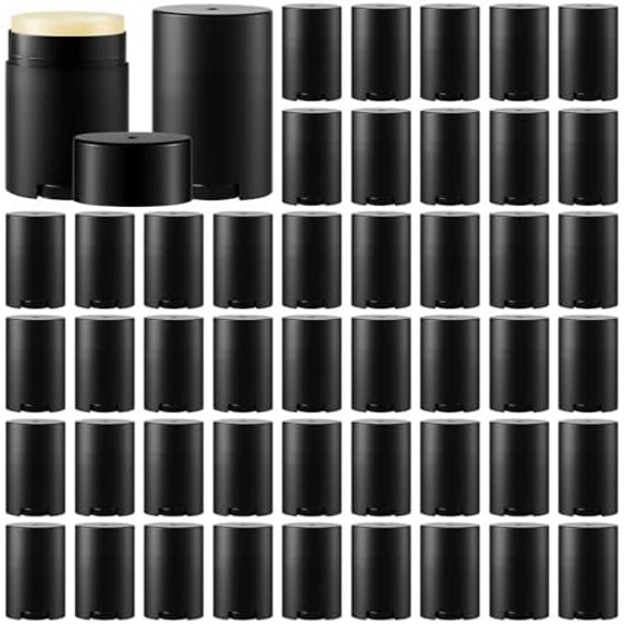 50 Pack Black Empty Deodorant Containers, 30ml/1oz, Bottom Filling ...