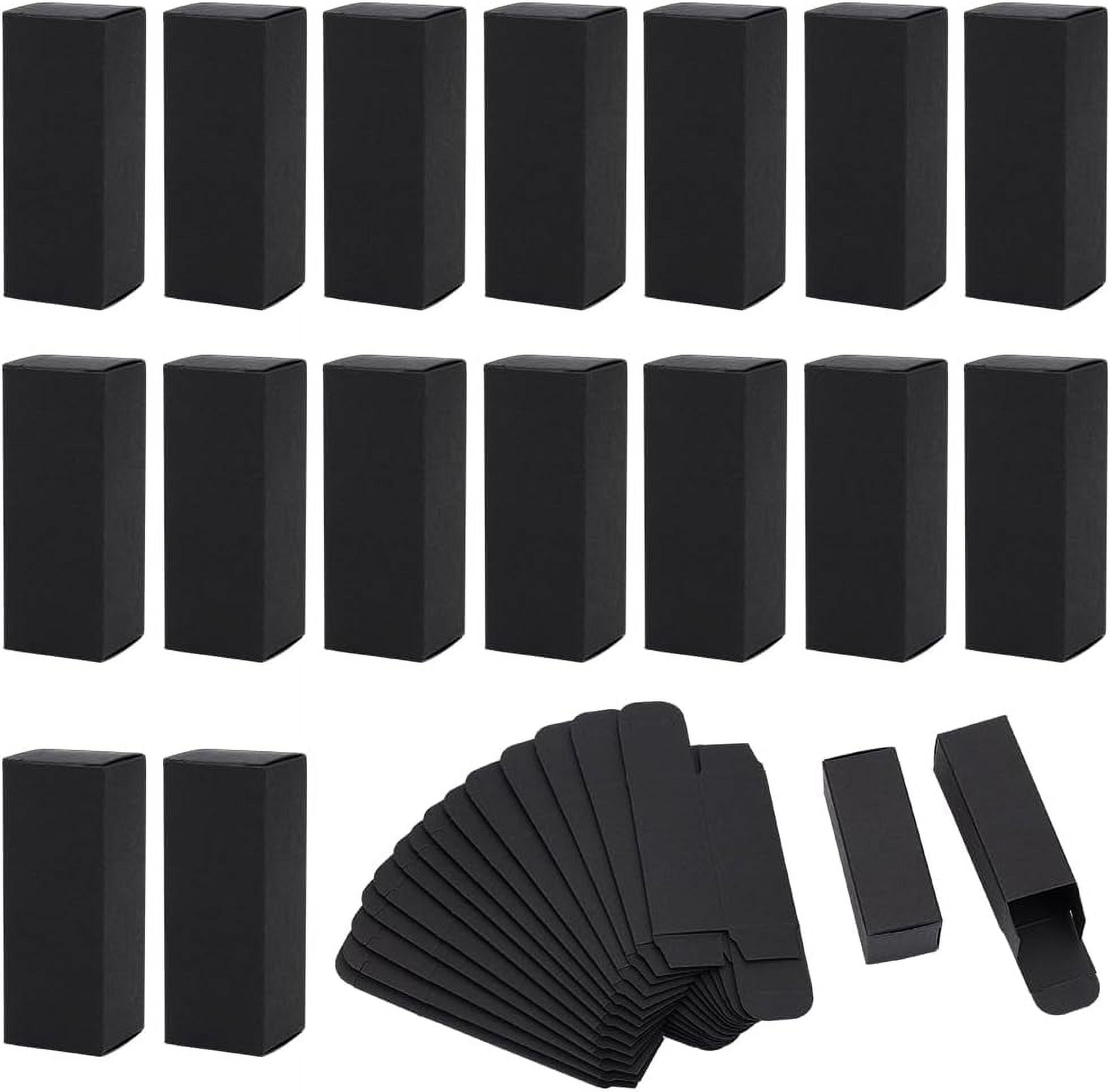 50 Pack Black Kraft Paper Lipstick Boxes Rectangle Lip Gloss Cases ...