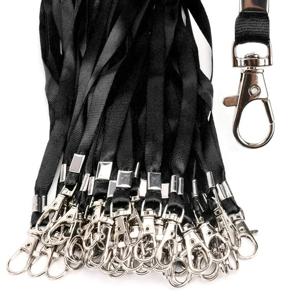 Blue Lanyard Bulk Lanyards for Id Badges Flat Lanyard with Badge Clip ...