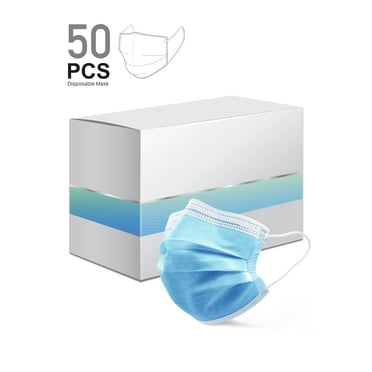Ma Croix 3 Ply Disposable Face Masks for Summer, Blue Mask with Earloop ...