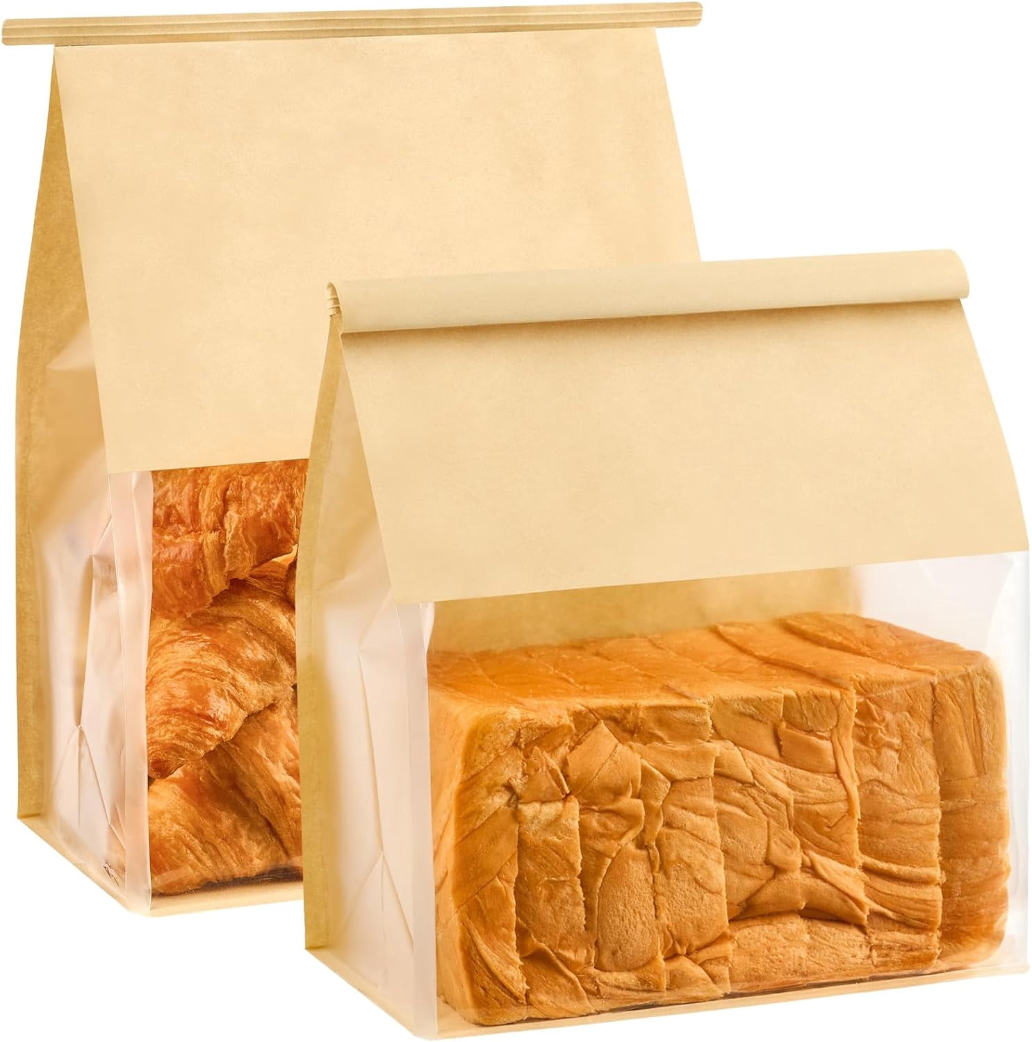 50 Pack Bread Bags for Homemade Breads, 8.7x4.3x11 Inches Resealable ...