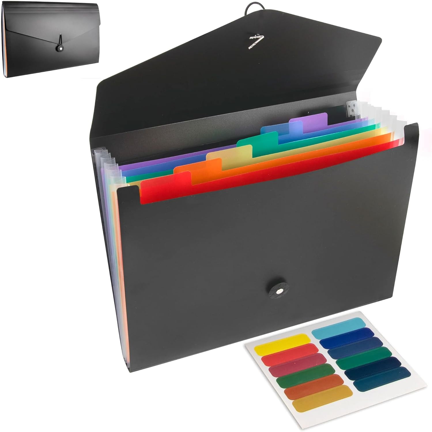 50 Pack Bulk Expanding File Folder, 8 Pocket Accordion File Holder ...