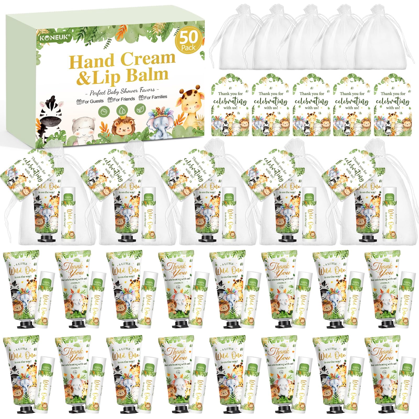 50 Pack Bulk Hand AIF9 Cream and Bulk Gifts Sets, Baby Shower Favors ...