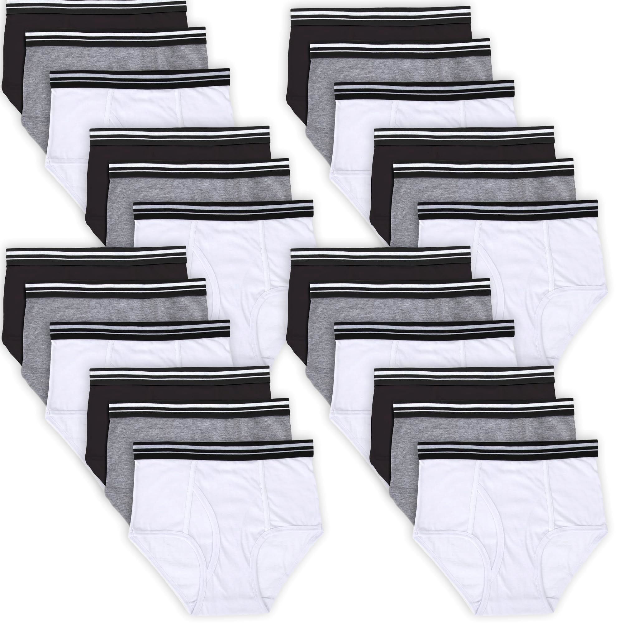 50 Pack of Bulk Wholesale Men's Cotton Moisture Wicking Multi Size ...