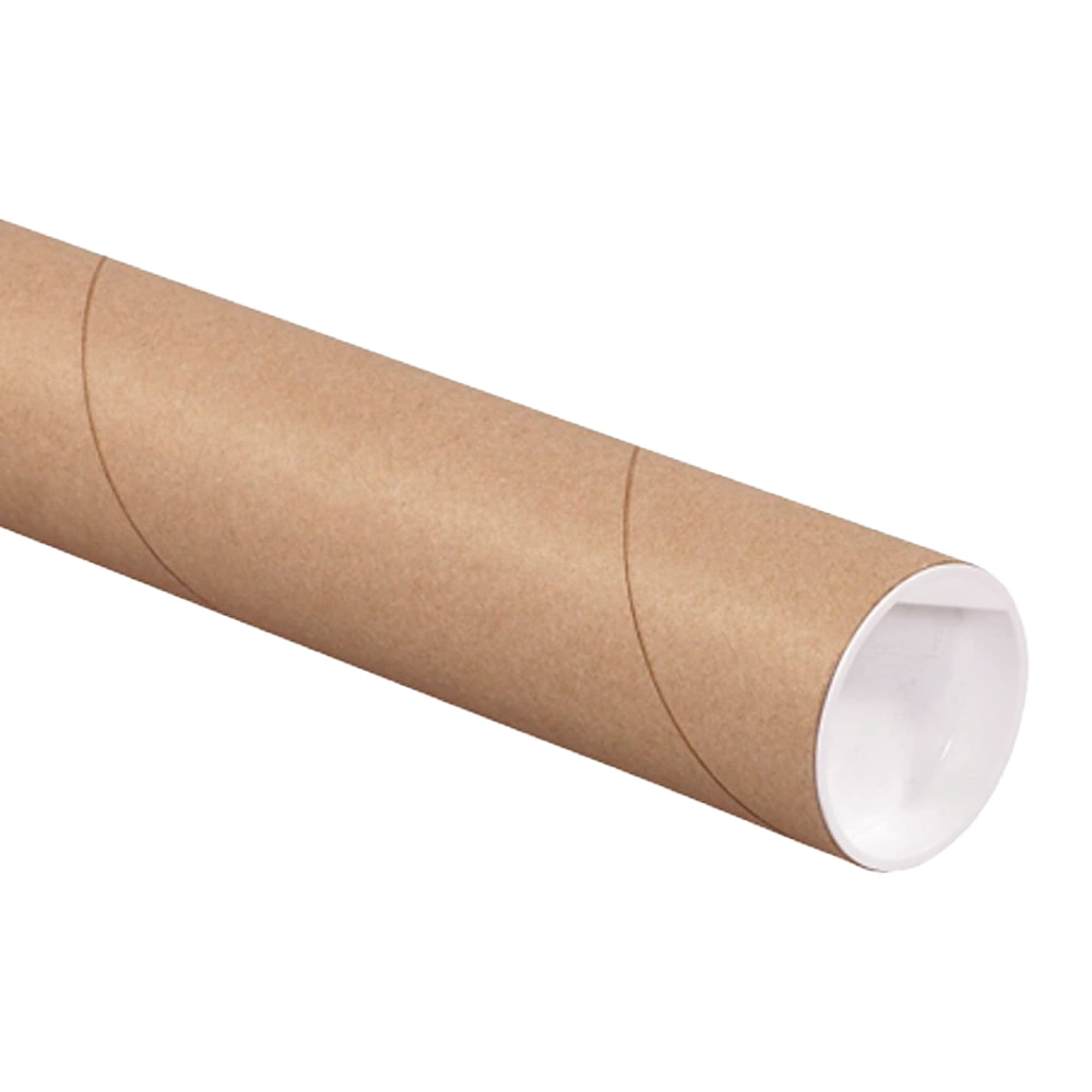 50 Pack Cardboard Tubes with Lids, 24"L x 2"W, Sturdy Mailing Storage ...