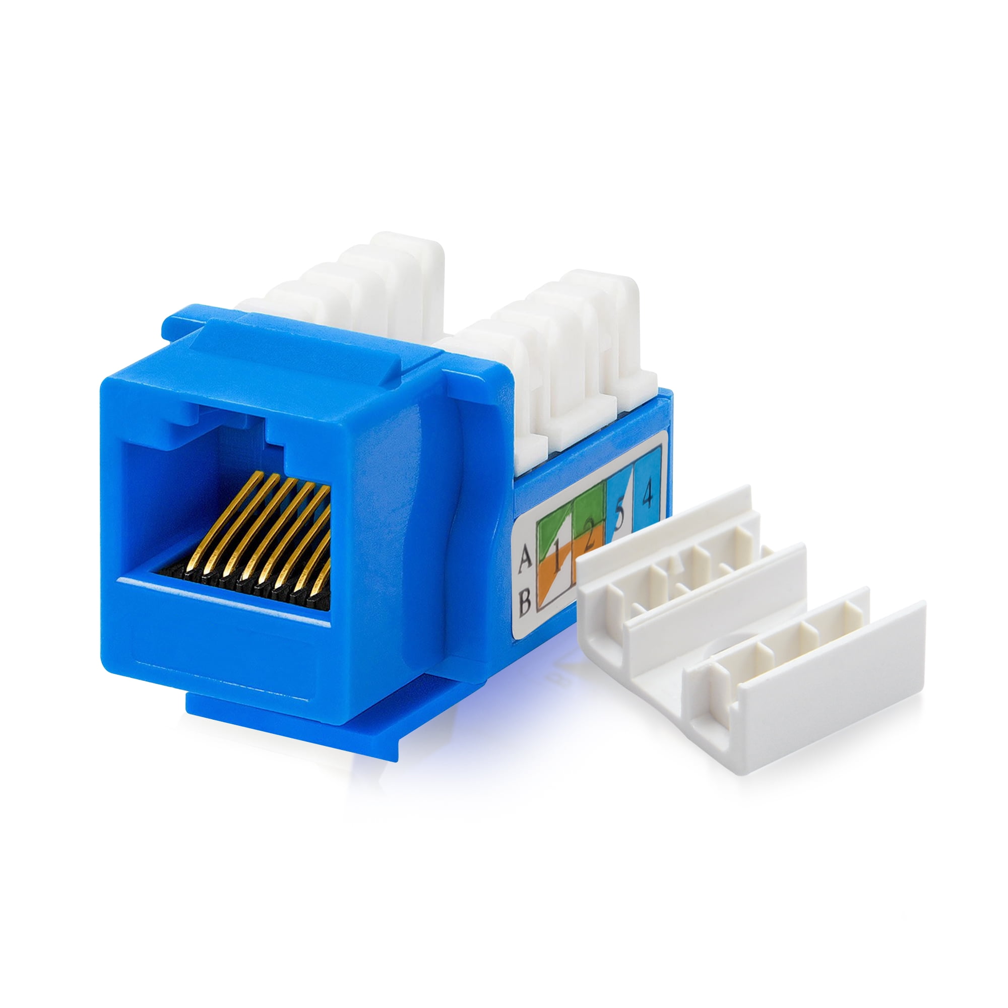 50-Pack Cat 6 Keystone Jack 90° Network Ethernet Connectors RJ45 110 ...