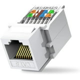 50-Pack Cat6 Tool-Less RJ45 Keystone Jack, No Punch-Down Tool Required ...