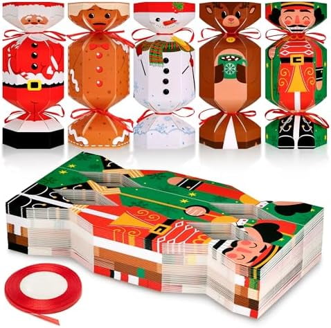 50 Pack Christmas Cracker Kit No Snap - DIY Fillable Xmas Party ...