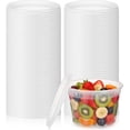 50 Pack Clear Deli Container Lids for 8/16/32oz Soup, Freezer ...