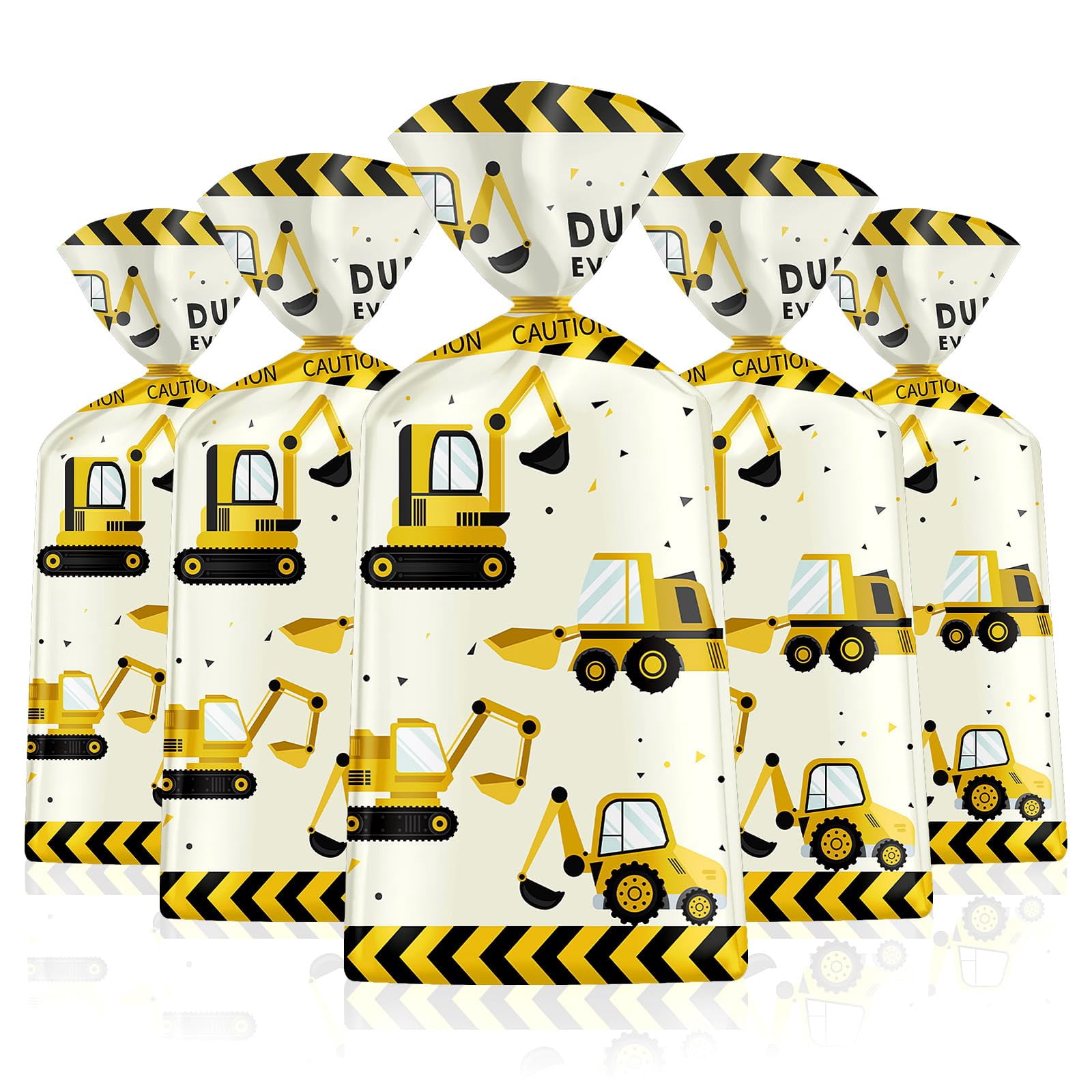 50 Pack Construction Party BDF32 Favor Bags - Construction Bags, Truck ...