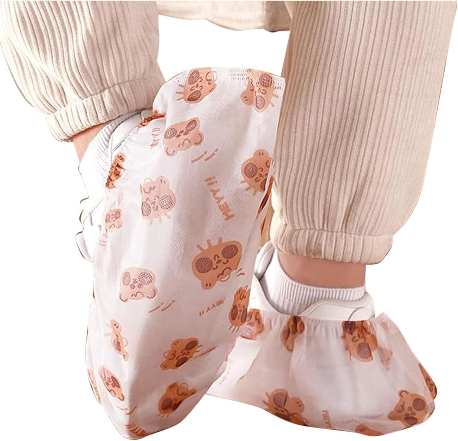 50-Pack Disposable Cartoon Shoe Covers, Non-Slip Dustproof Non-Woven ...