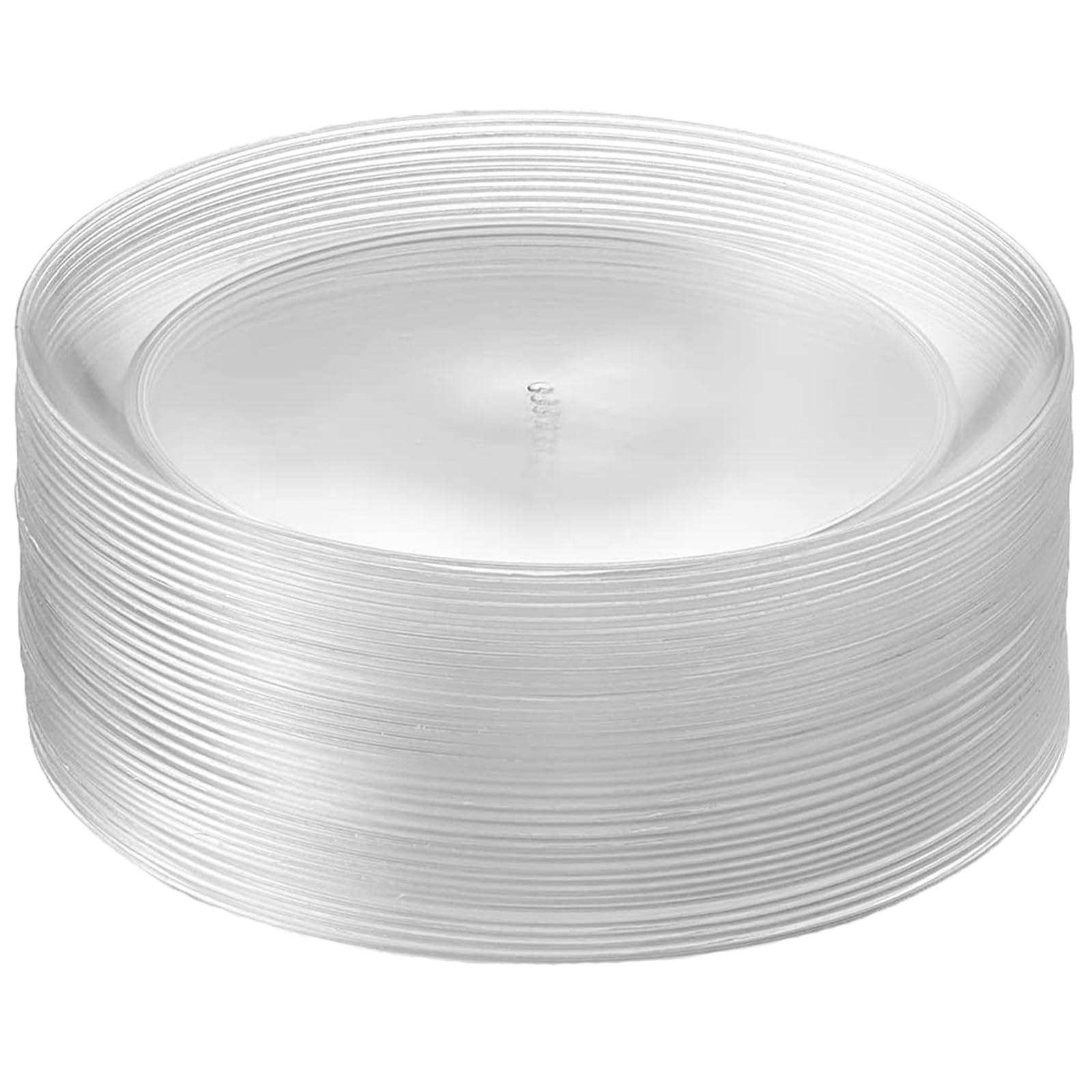 50 Pack Disposable Clear Plates 5 AFN1Inch Plastic Dessert Plates ...