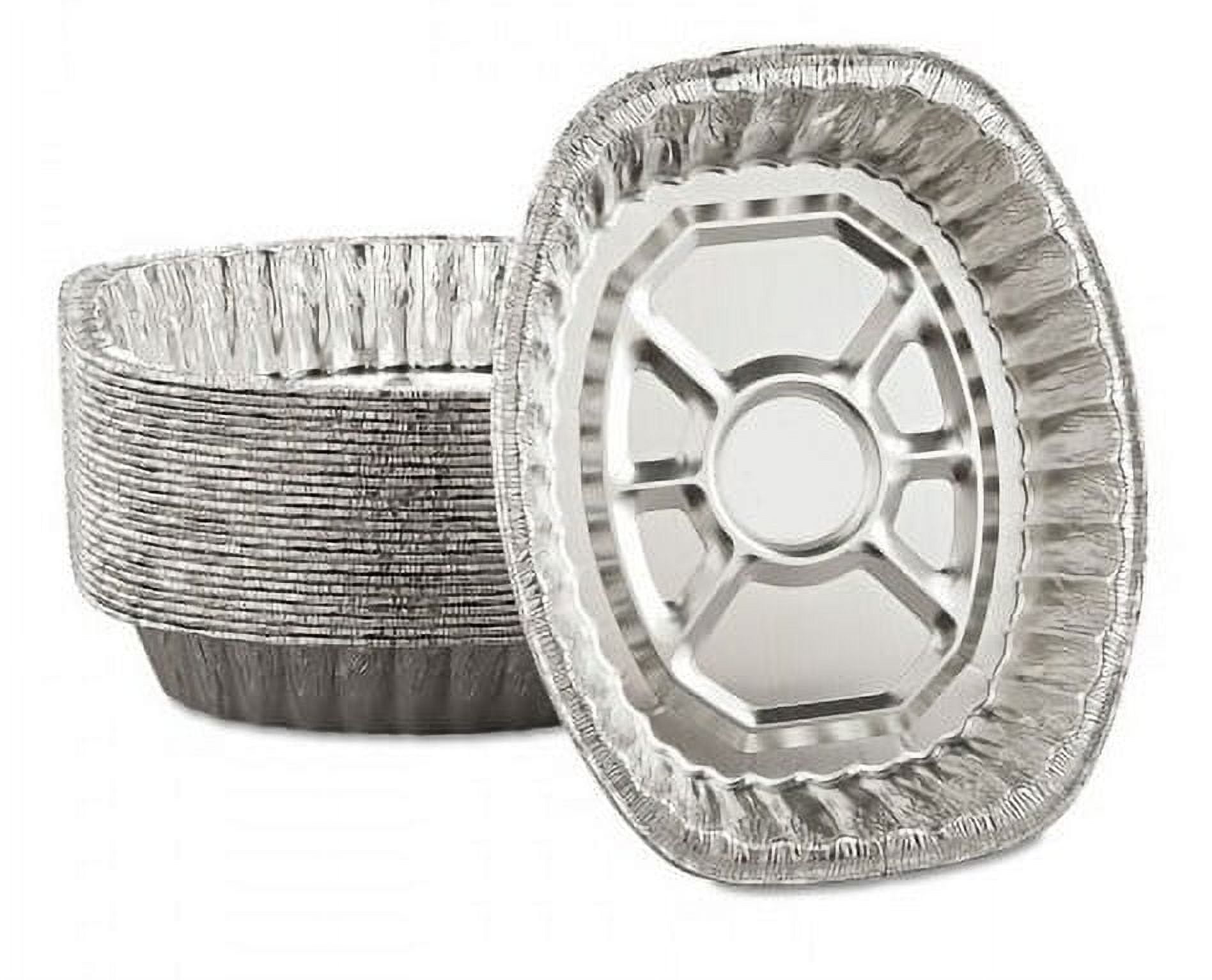 [50 Pack] Disposable Durable Aluminum Oval Roaster Pan - Turkey ...