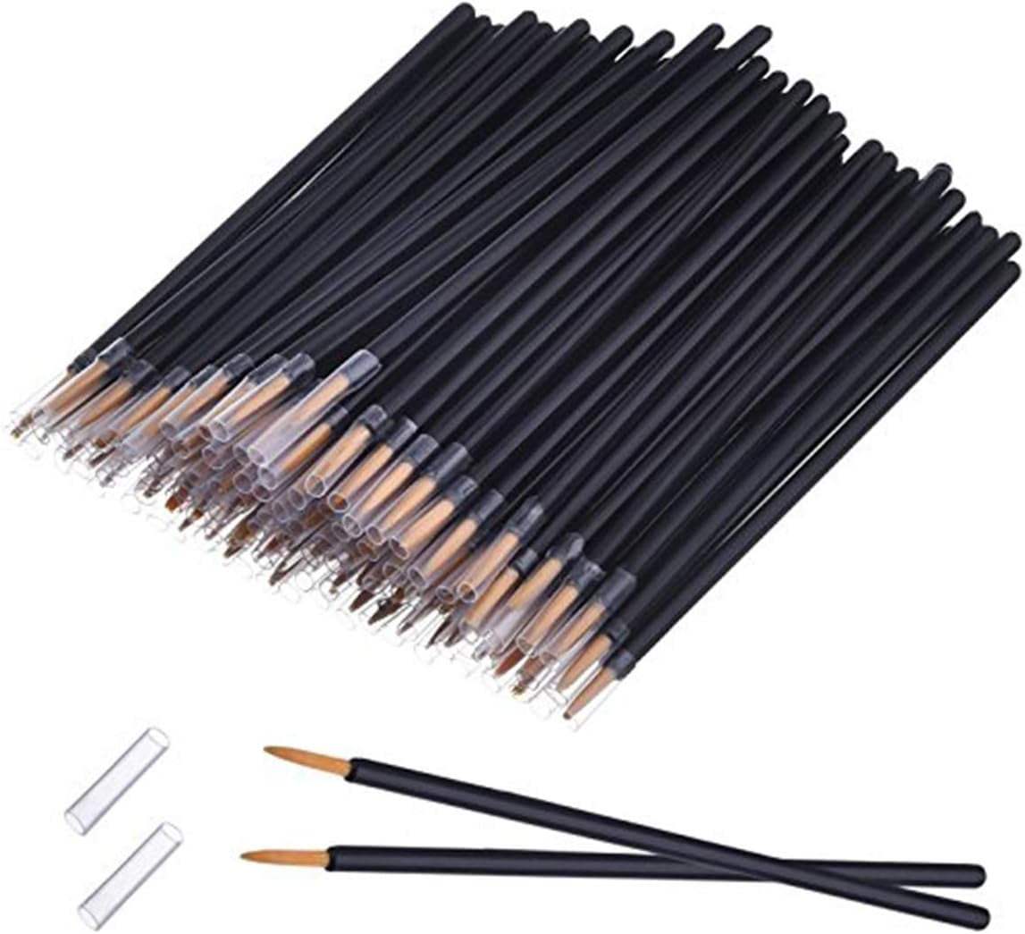 50 Pack Disposable Eyeliner Brush Applicator Cosmetic Lip Brush Eye ...
