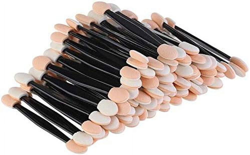 50 Pack Disposable Eyeshadow Brushes Dual Sided Sponge Tipped Oval ...